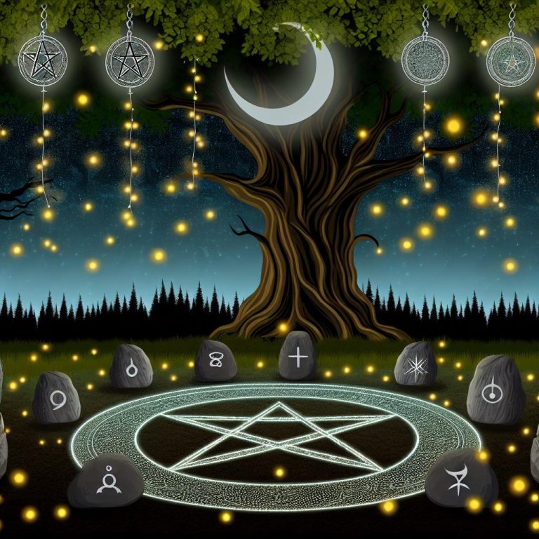 The origins and beliefs of Wiccan traditions.